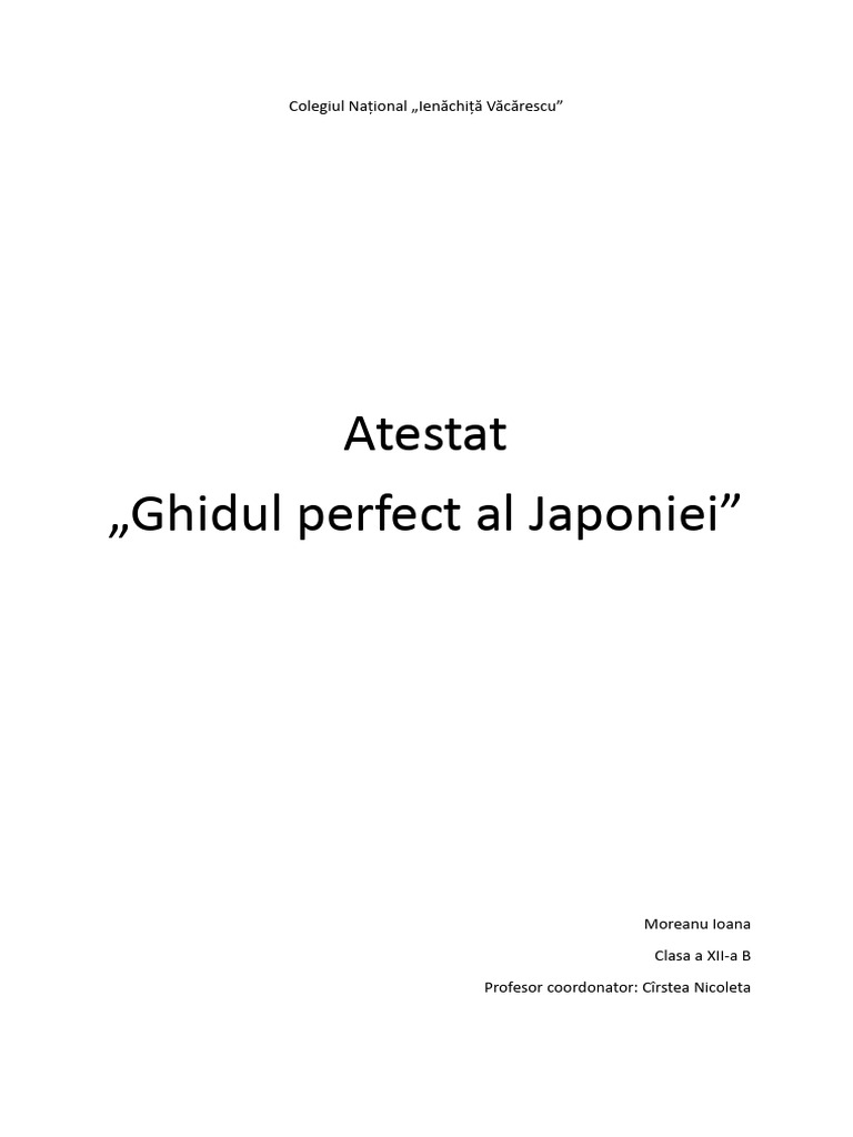 Atestat | PDF