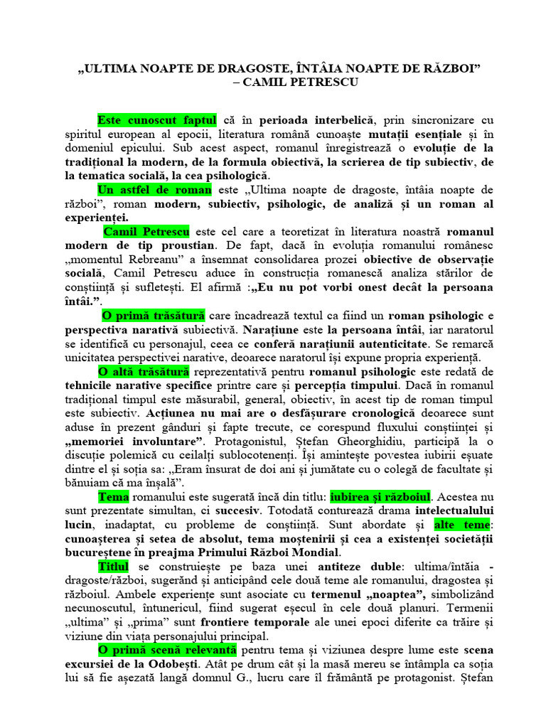 Ultima Noapte de Dragoste | PDF