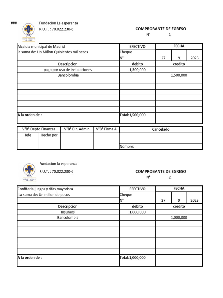 Formato-Comprobante-de-Egresos tarea (3) | PDF | Bancario | Servicios ...