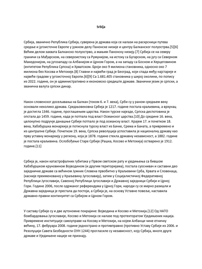 Srbija | PDF