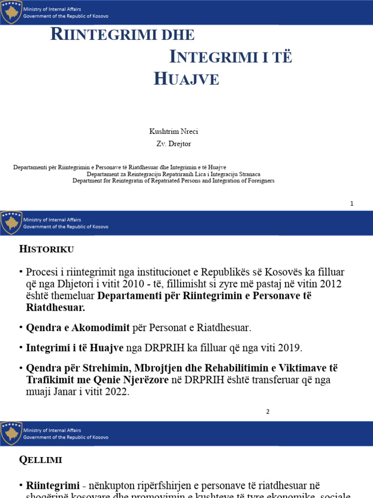 Prezantimi i DRPRIH-së | PDF