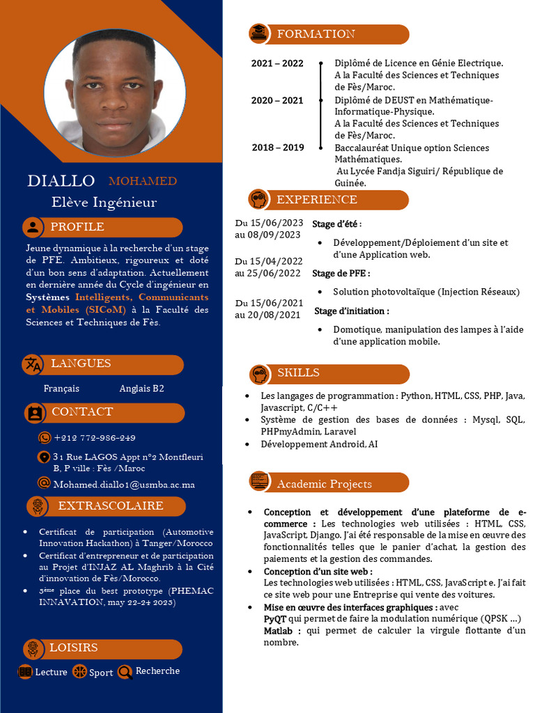 CV Mohamed Diallo | PDF