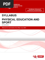 CSEC Physical Education and Sport 2019 Paper 01 | PDF