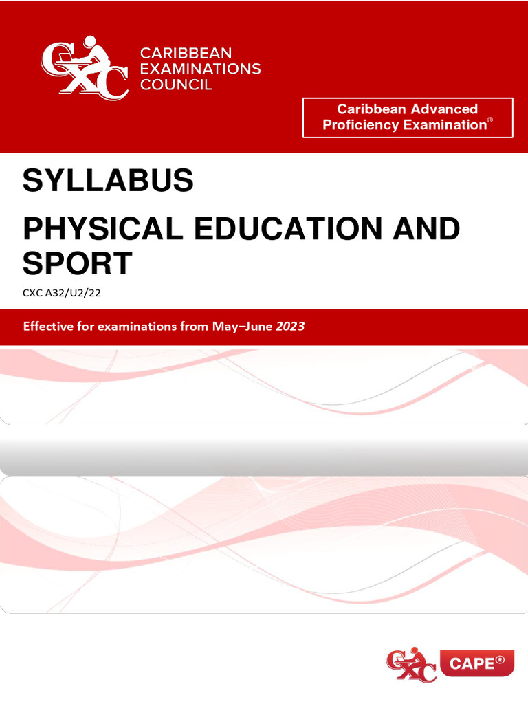 CAPE Physical Education and Sport Syllabus | PDF | Technology & Engineering