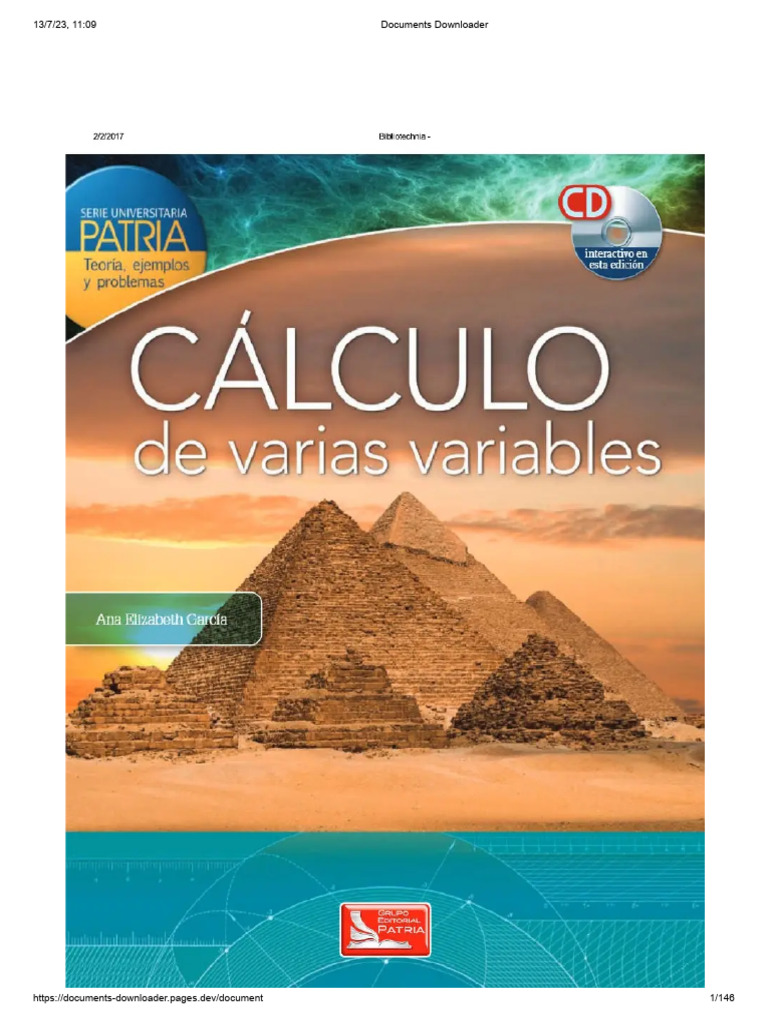 (LIBRO) Calculo de Varias Variables - Ana Garcia Hernandez - Editorial ...