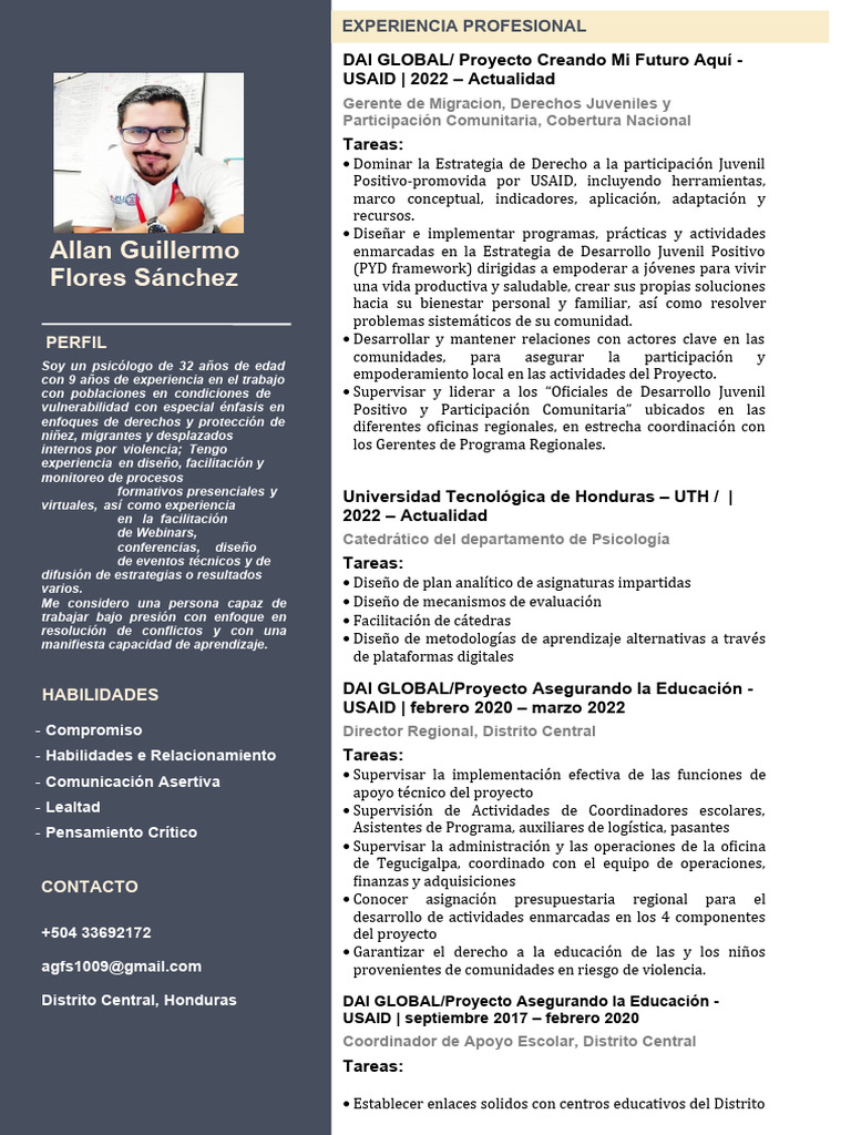 CV Allan 2022. Condensado | PDF | Crecimiento personal y profesional ...