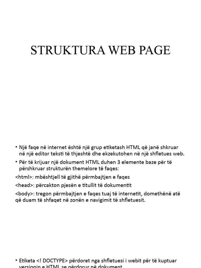 Struktura Web Page | PDF