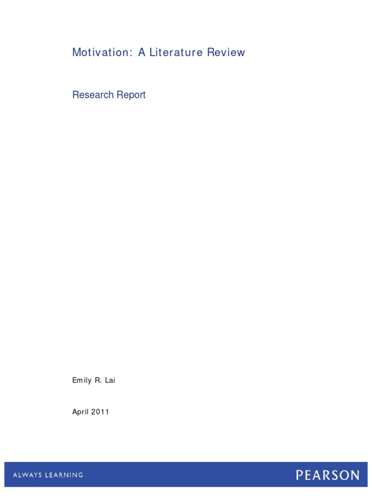 Motivation A Literature Review | PDF