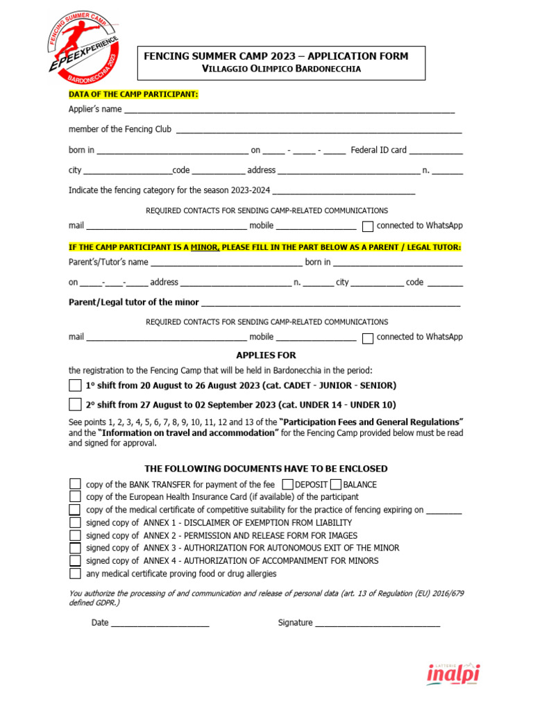 01 Epeexperience Application Forms 2023 Eng | PDF