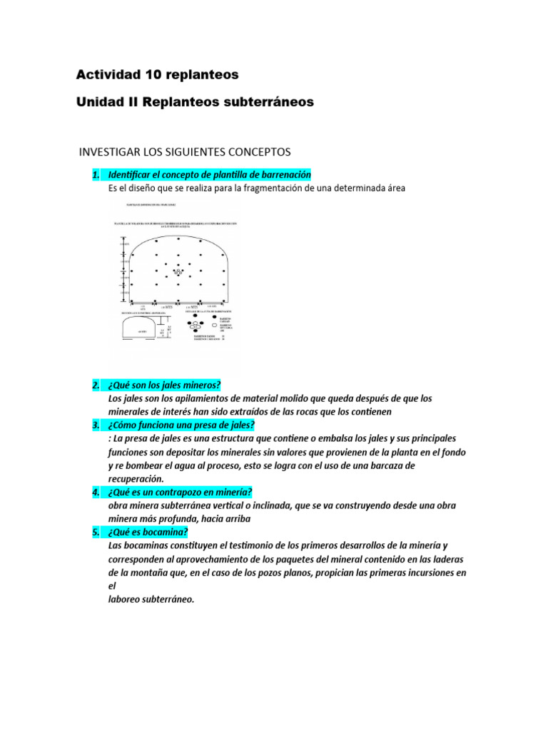 Actividad 10 Replanteos | PDF | Volumen | Minería