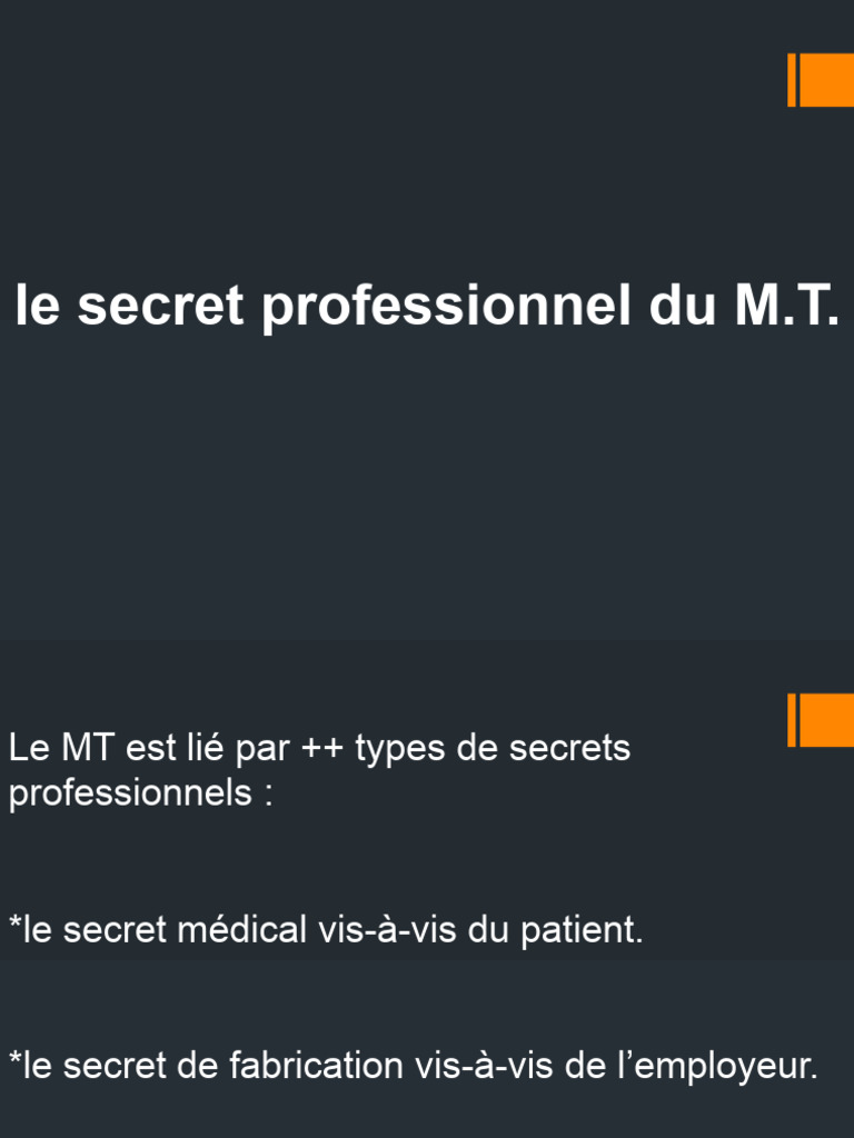 Le Secret Professionnel | PDF