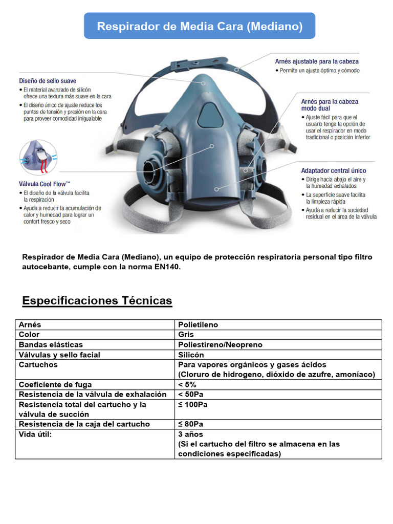 Respirador Ficha Tecnica | PDF