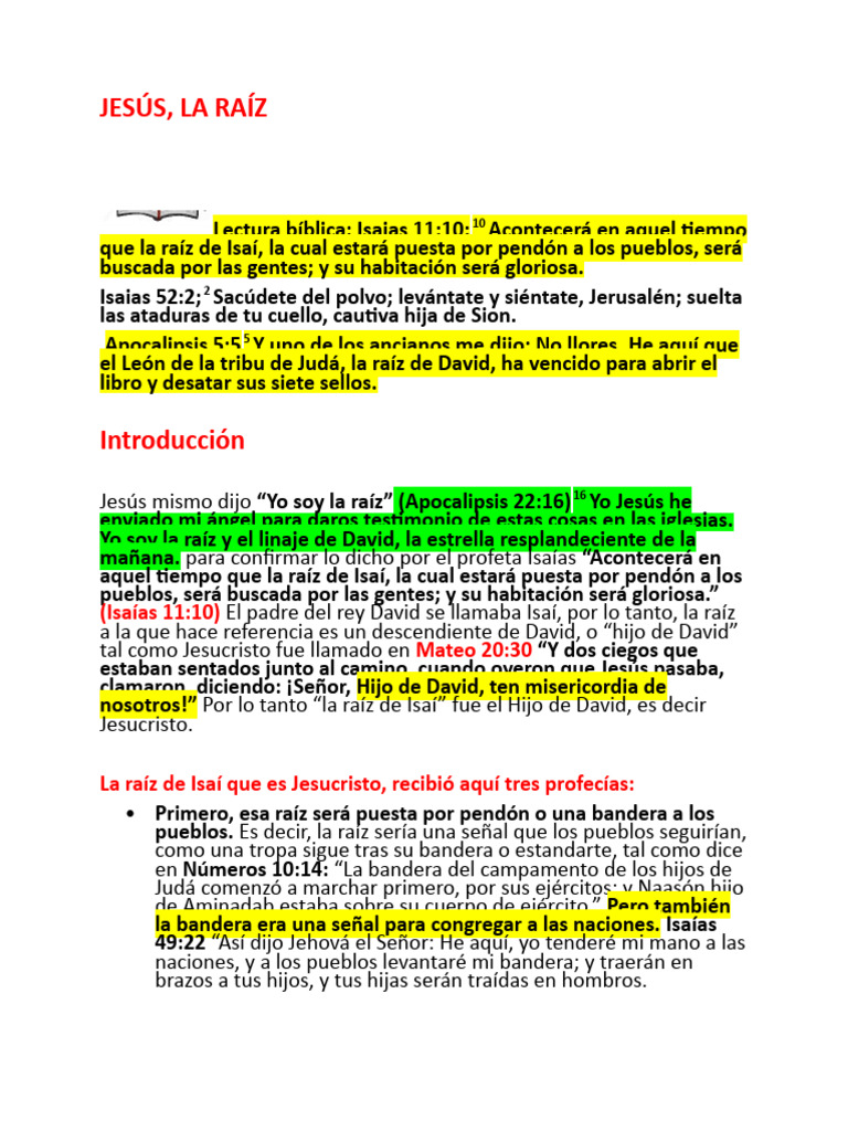 Jesús, La Raíz | PDF