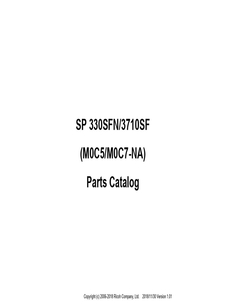 M0C5 - M0C7 - NA - V1.01 Parts Catalog 3710 | PDF | Mechanical ...