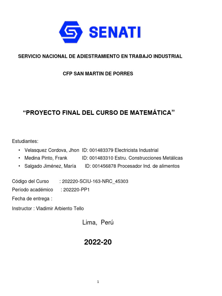 Matemática - Proyecto Final de Curso (2) (1) PDF - 221026 - 024217 | PDF