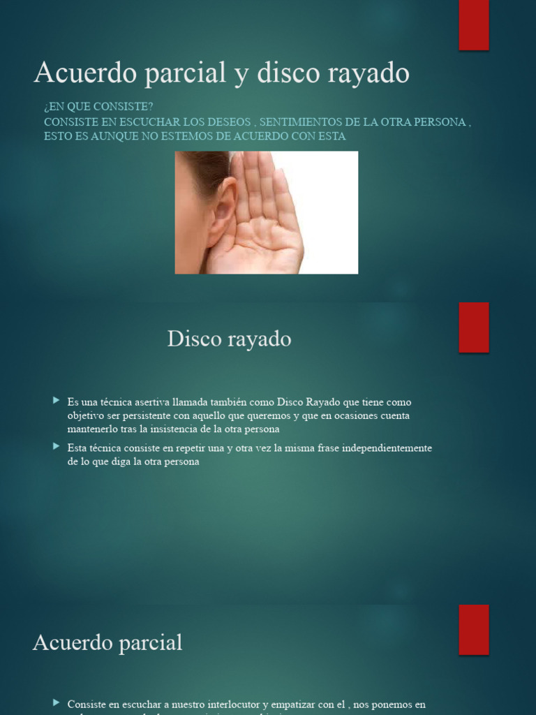 Acuerdo Parcial y Disco Rayado | PDF