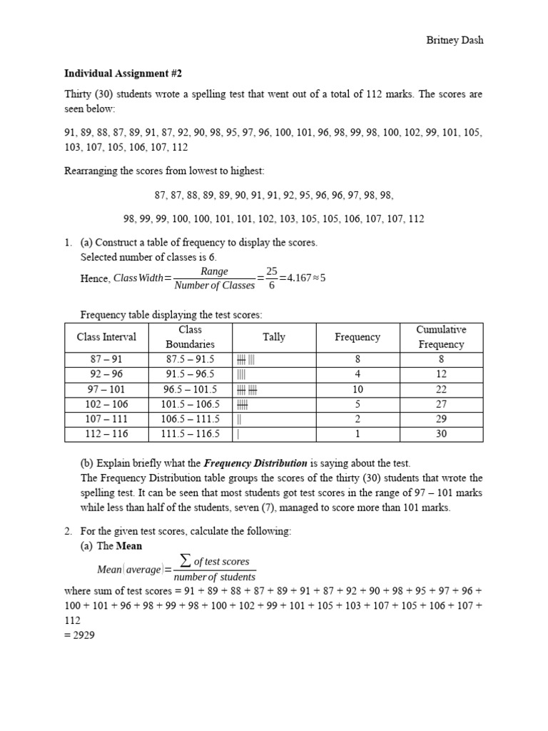 Britney Dash - Individual Assignment #2 | PDF