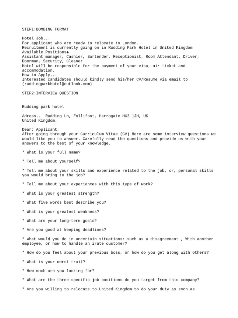 Job Offer | PDF | Travel Visa | Business