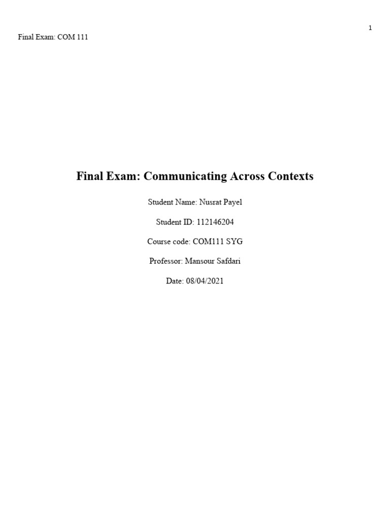 Final Exam Pdf
