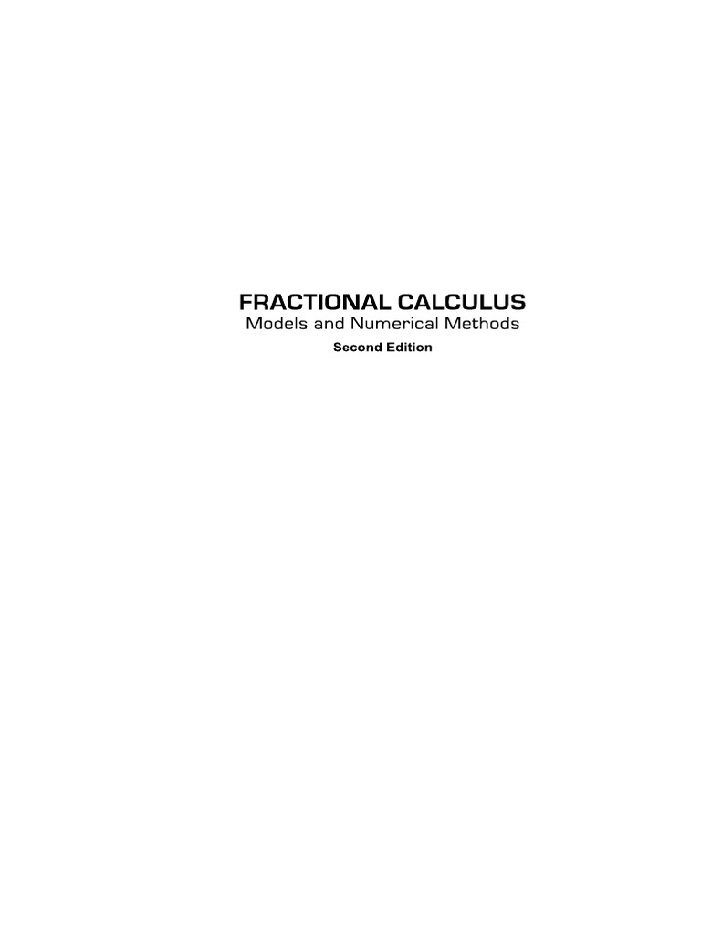 Fractional Calculus - Models and Numerical Methods 2nd Edition (9813140054) | PDF