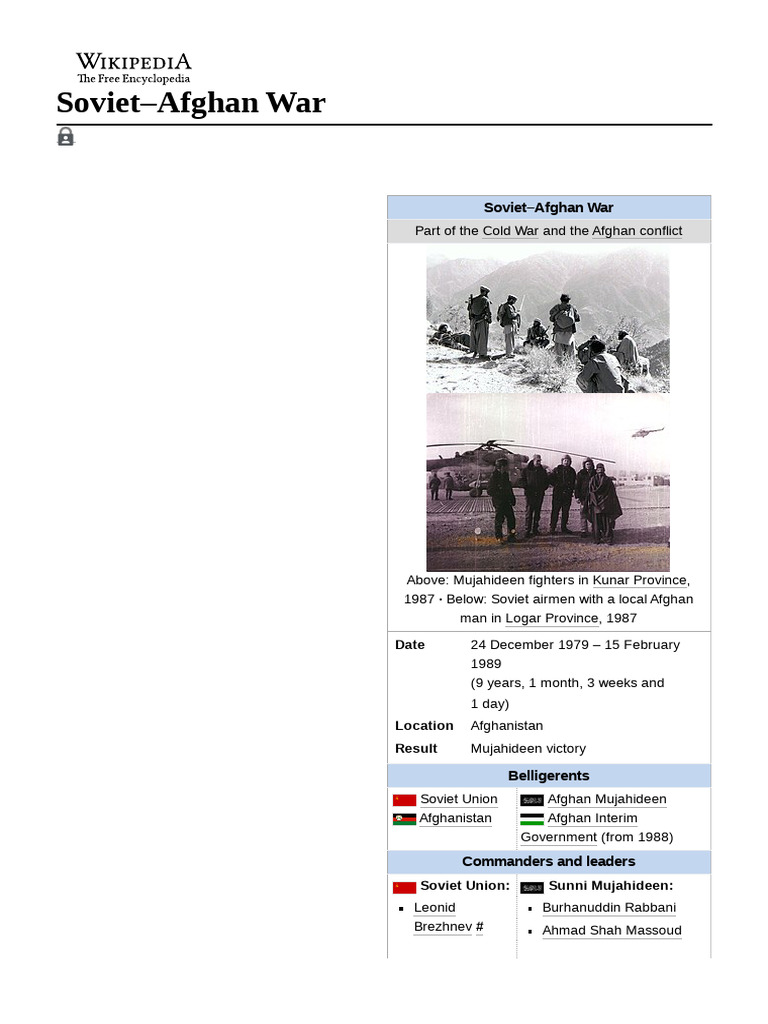 Soviet-Afghan War | PDF