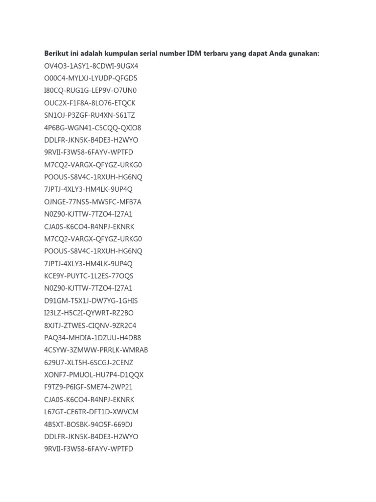 Idm Key | PDF