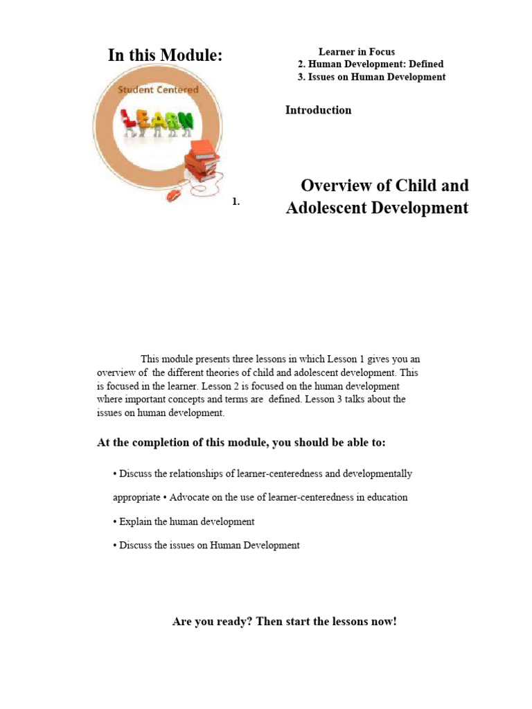 MODULE-1-Lesson-1 (The Learner & 14 LCP) | PDF