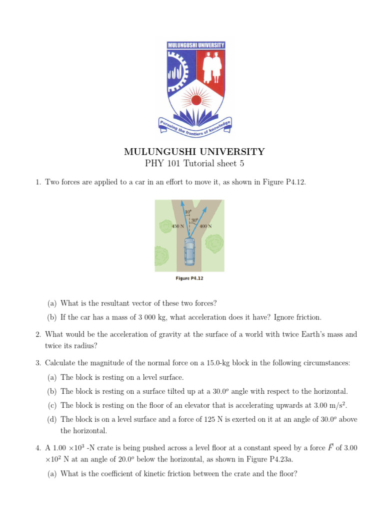 Tutorial Sheet 5-1 | PDF