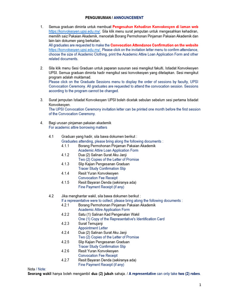 Panduan Istiadat Konvo Ke-25 - Dwibahasa | PDF