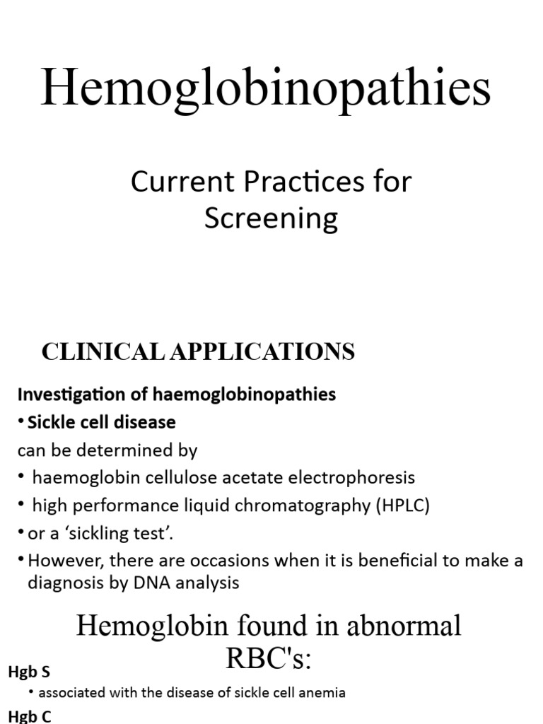Diagnosis of Hemoglobinopathies | PDF | Polymerase Chain Reaction | Dna ...