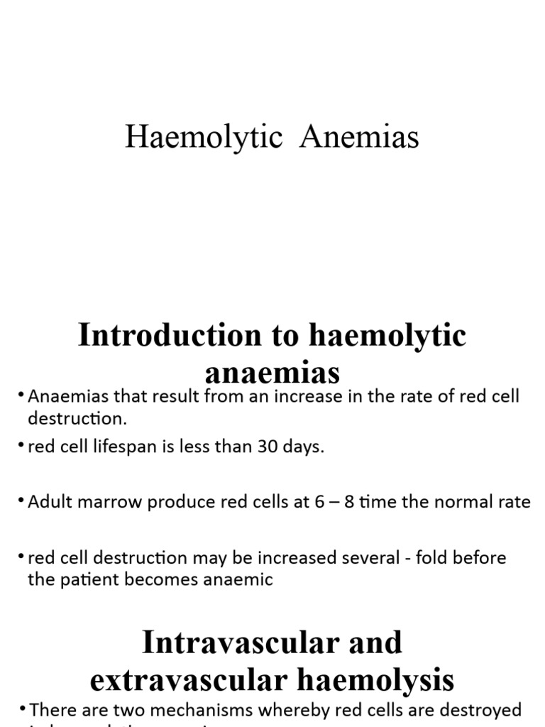 Haemolytic Anemias | PDF