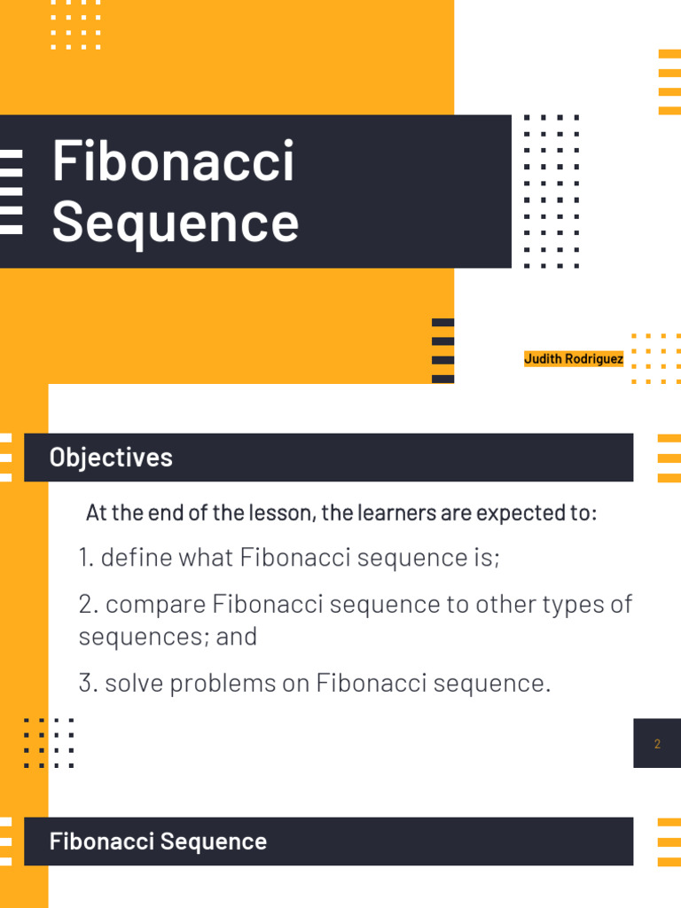 Fibonacci Sequence Basics | PDF | Teaching Methods & Materials