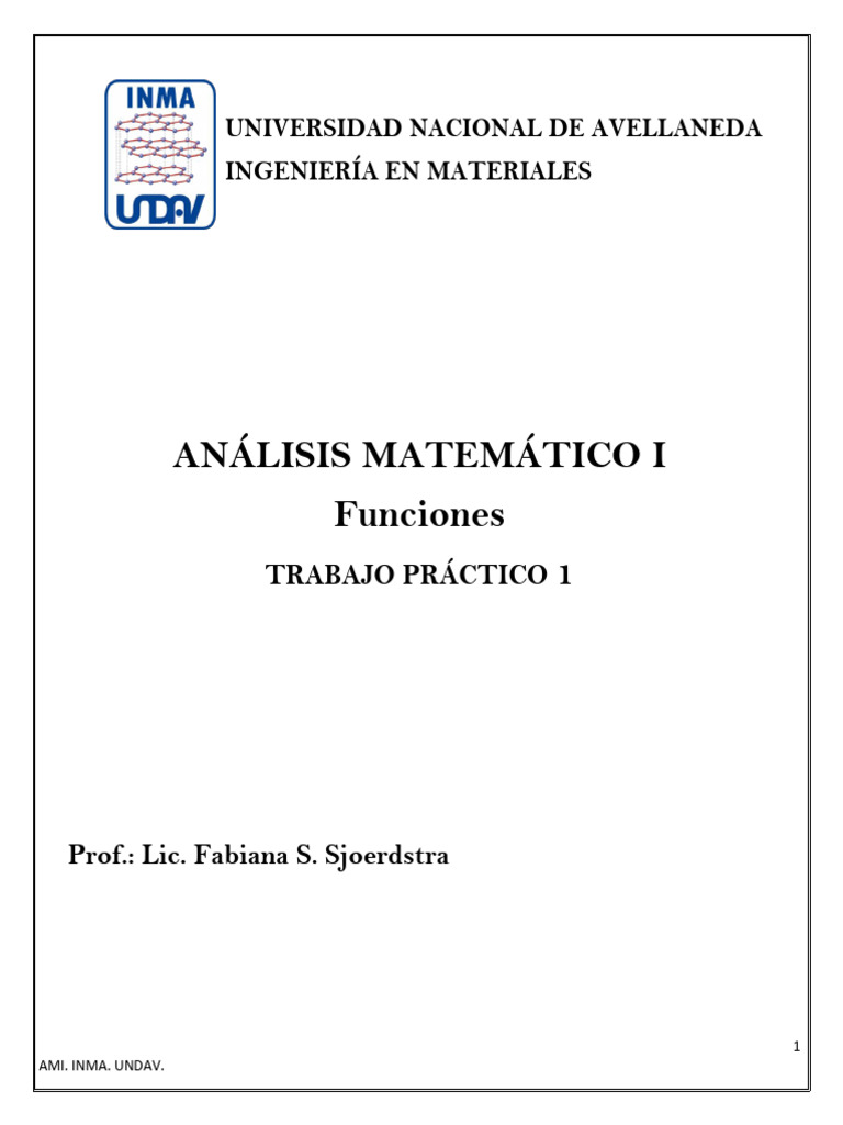 TP 1 Funciones. Ami. Inma. Undav. | PDF