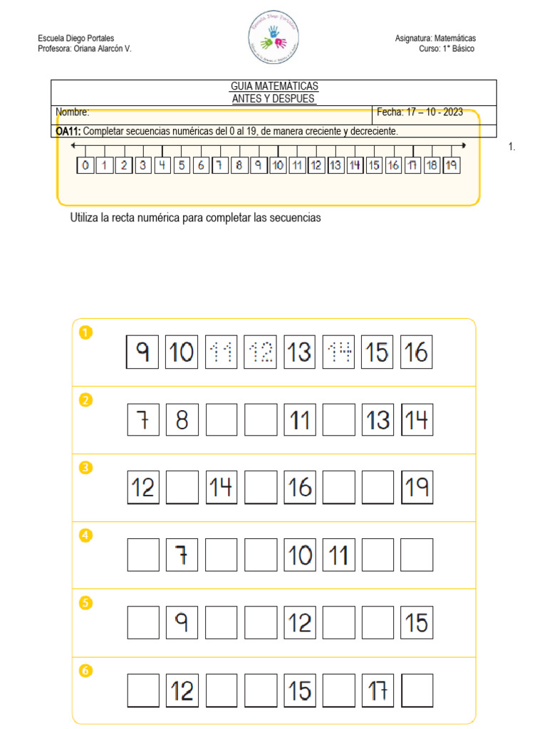 Secuencias Hasta El 19 | PDF