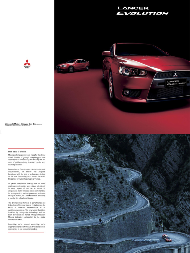 2008 Lancer Evolution Brochure | PDF