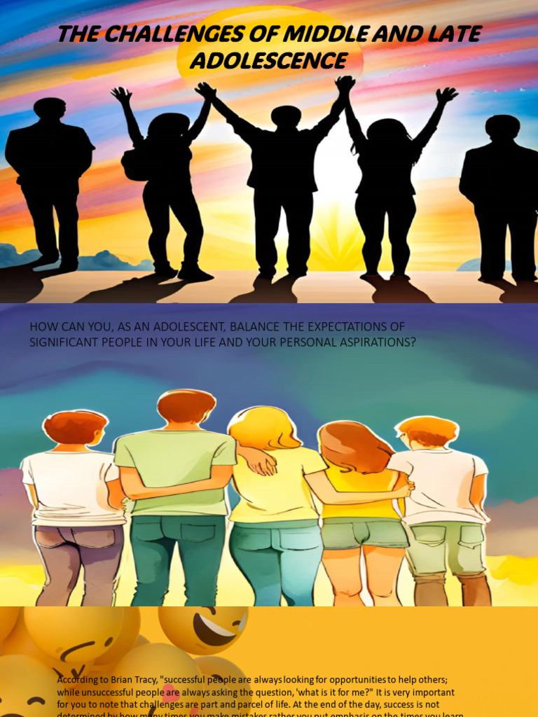 Challenges Of Middle And Late Adolescence Pdf Adolescence