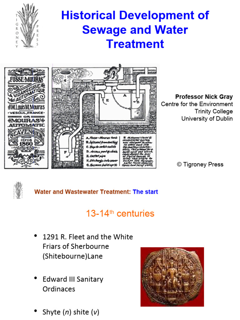 Evolution of Sewage and Water Treatment | PDF | Sewage Treatment ...
