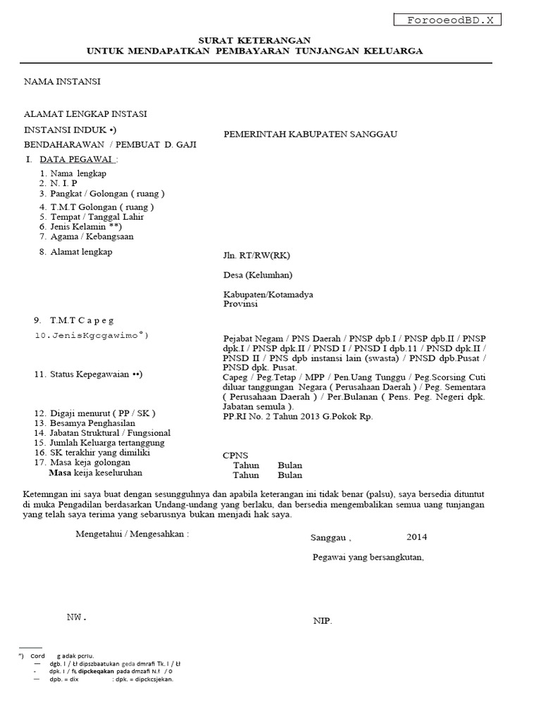 Surat Keterangan KP4 | PDF