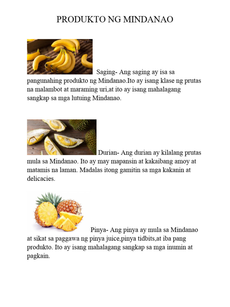 Produkto NG Mindanao | PDF