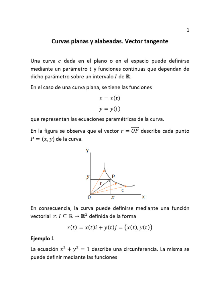 Curvas Planas y Alabeadas | PDF