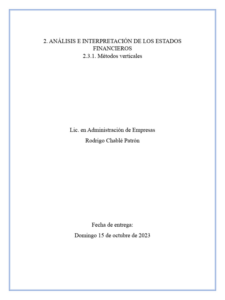 2.3.1. Métodos Verticales | PDF