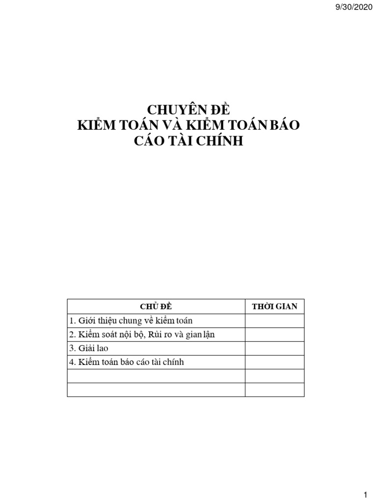 CD 11 - Kiem Toan - MOI | PDF
