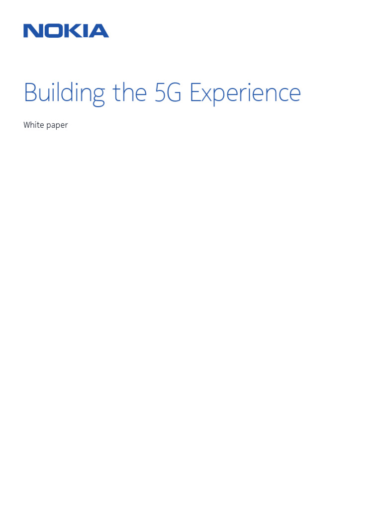 Nokia Building The 5G Experience White Paper EN | PDF