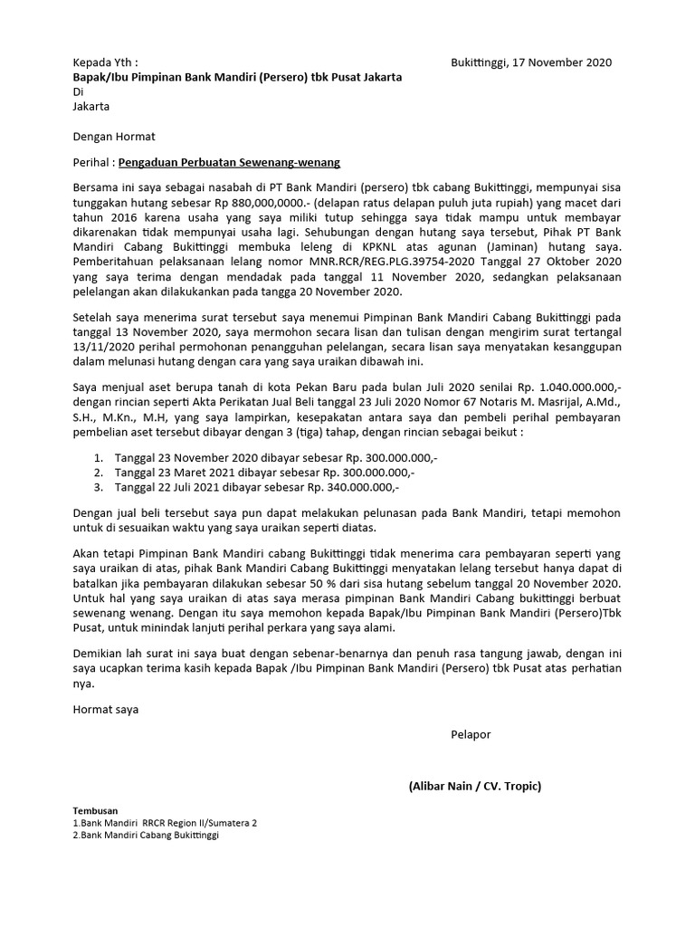 Lelang Bank Mandiri | PDF