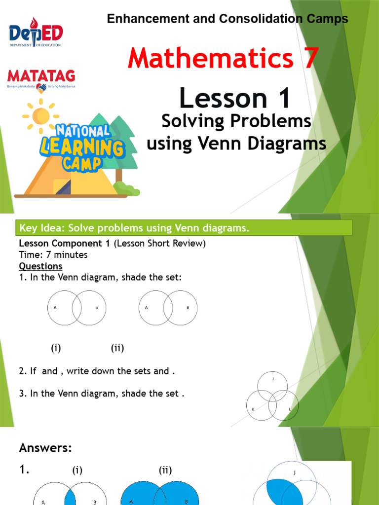 Math 7 - Lesson 1 | PDF | Set (Mathematics) | Cognitive Science