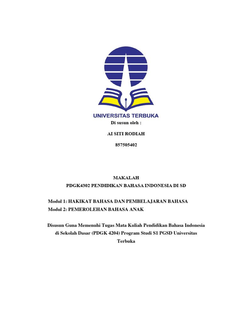 Ai Siti Rodiah-857505402-Makalah-Pdgk4204-Modul 1 KB 2 | PDF