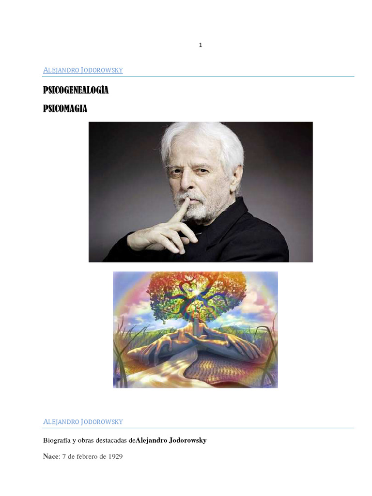 Alejandro Jodorowsky - Psicogenealogia Psicomagia | PDF
