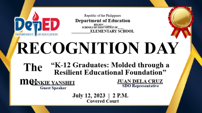 K-12 Graduates Recognition Day Event | PDF