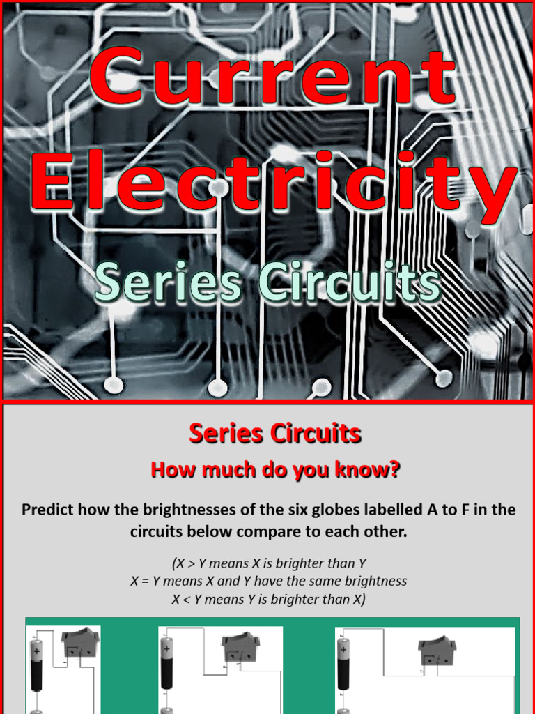 Current Electricity (2020) - (F) Series Circuits | PDF