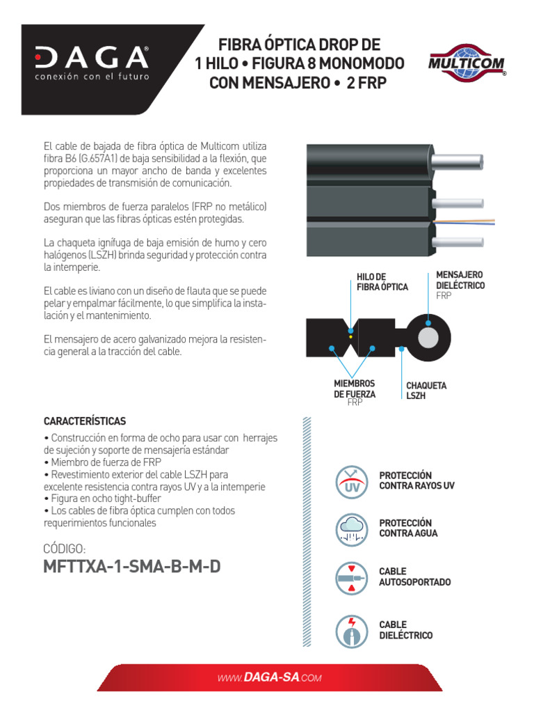 Ficha Tecnica Fibra Optica 1 Hilo | PDF | Informática